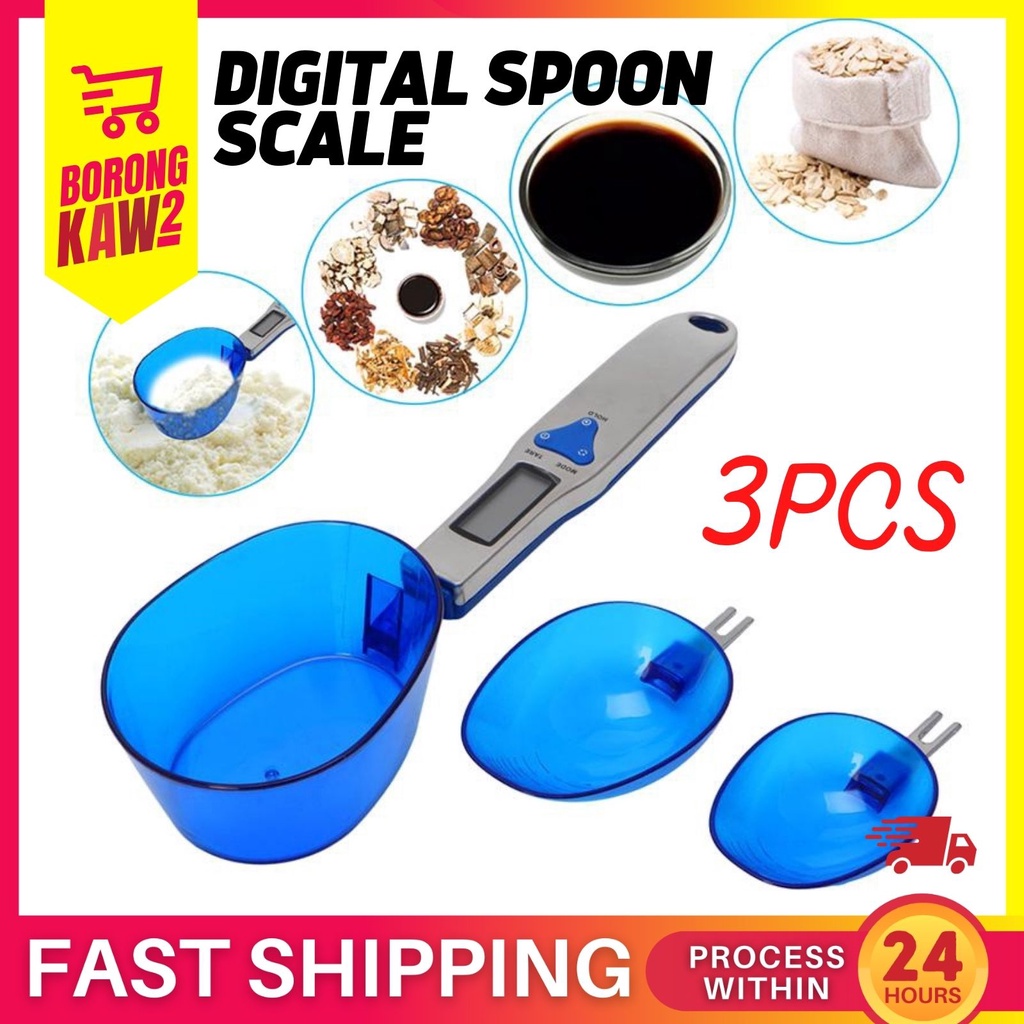LCD Electronic Digital Spoon Scale 500g/0.1g Weighing Kitchen Measuring ...