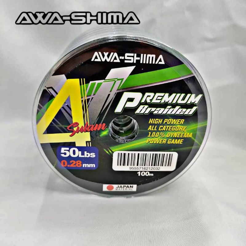 AWA SHIMA PREMIUM 4X BRAIDED LINE (100M) | Shopee Malaysia