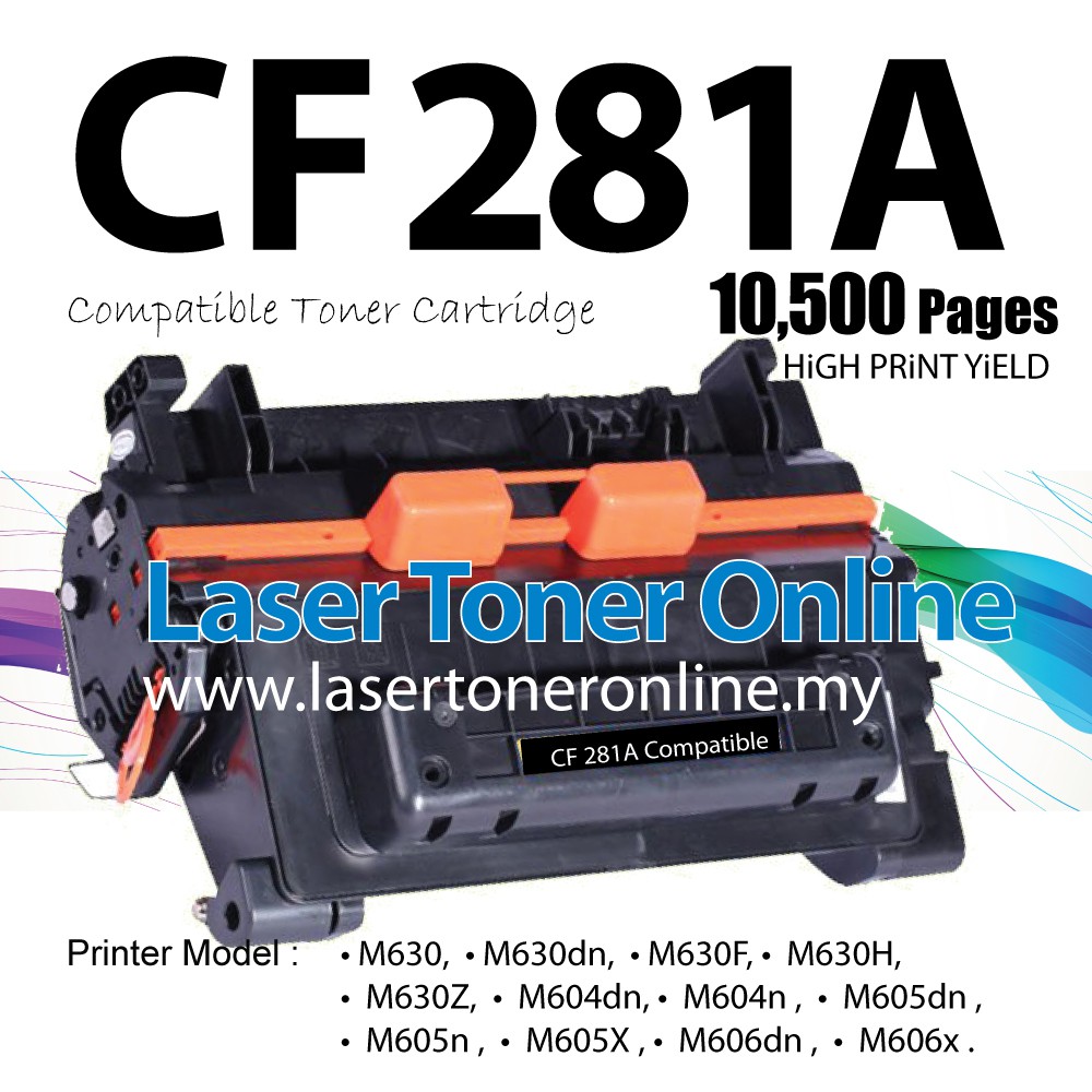 Compatible to H* 81A CF281A Laser Toner Cartridge H* M604 M605 M606 MFP ...