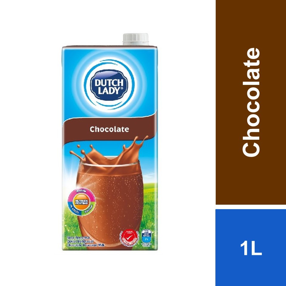 Dutch Lady BANANA/FULL CREAM/LOW FAT/KURMA/CHOCOLATE MILK 1 liter Susu ...