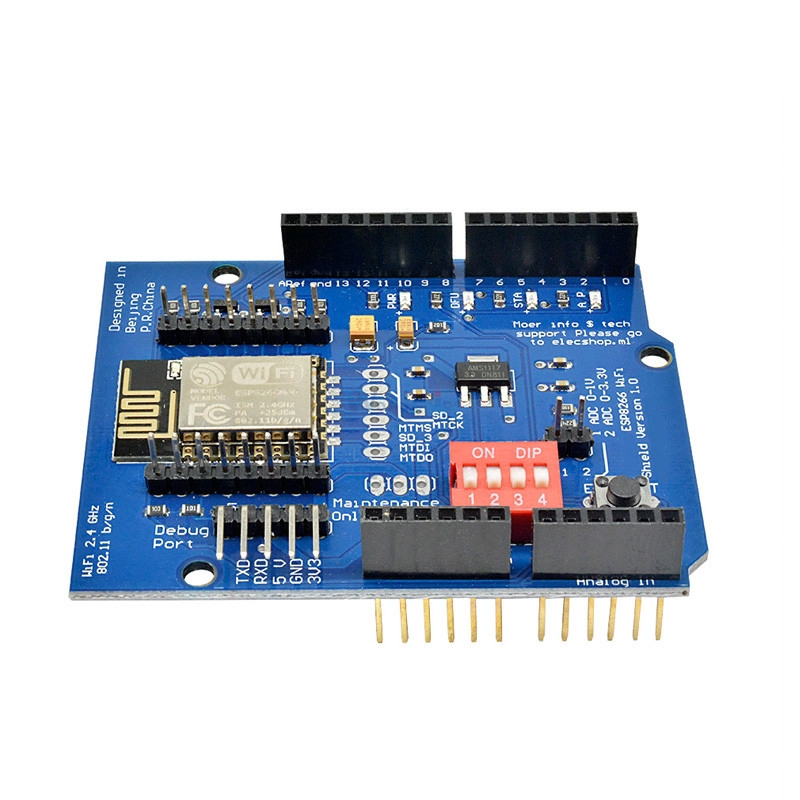Arduino ESP8266 WIFI Shield Development Board ESP-12E Module For Arduino UNO R3 Mega 3.3V ...