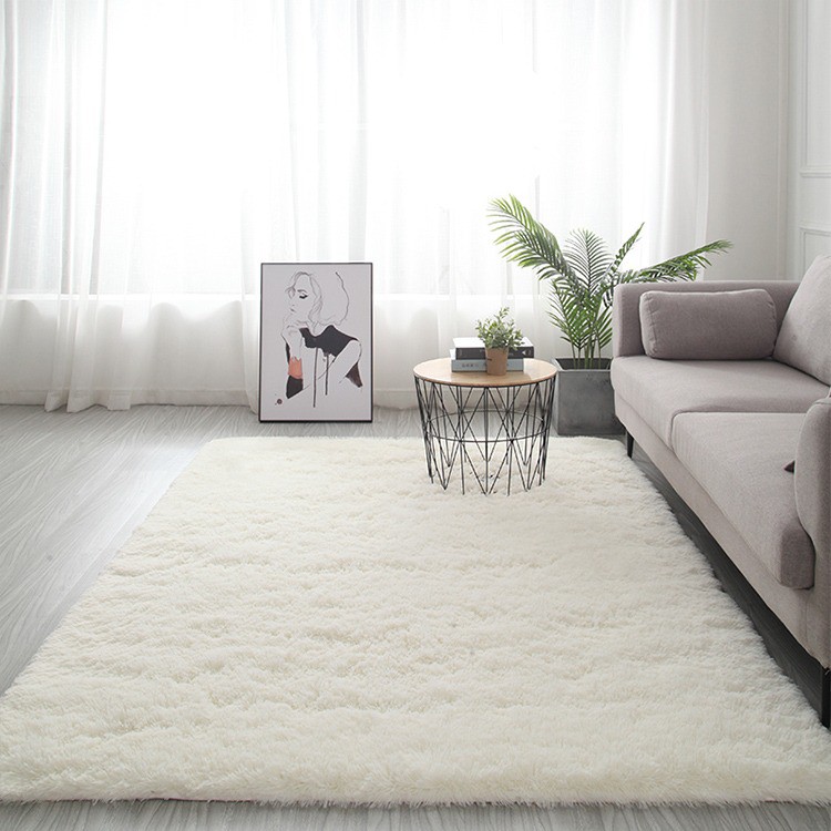 White Aesthetic Carpet Karpet Putih White Shaggy Karpet Bulu Putih Soft ...