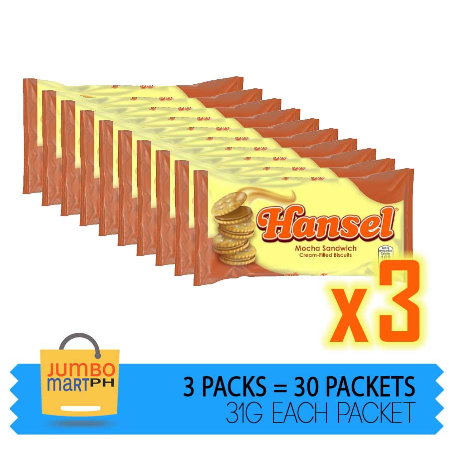 HANSEL MOCHA SANDWICH 3 PACKS X 10PCS / 31G EACH PC. | Shopee Malaysia