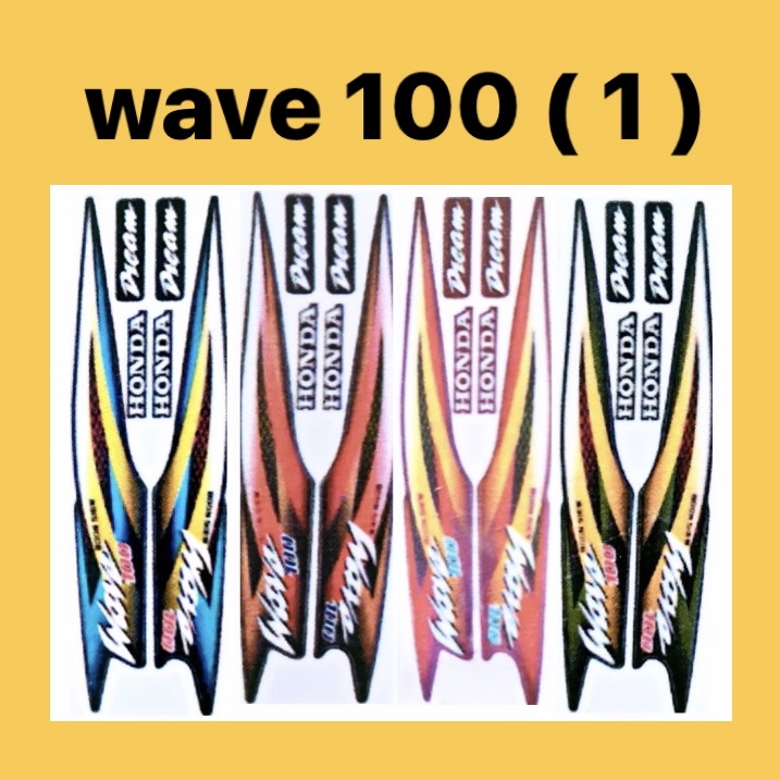 HONDA W100 WAVE100 STICKER (1) // WAVE 100 BODY STICKER SET STICKER ...