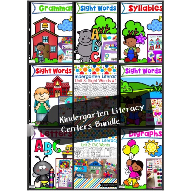 Printable * Kindergarten Literacy Centers Bundle | Shopee Malaysia