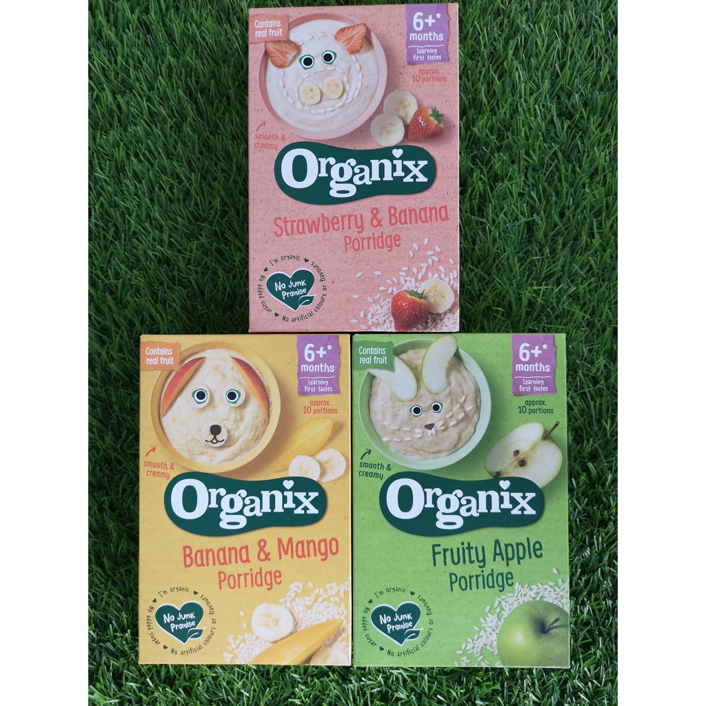 Organix Baby Rice & Cereal Porridge 6+months (3 different flavours ...