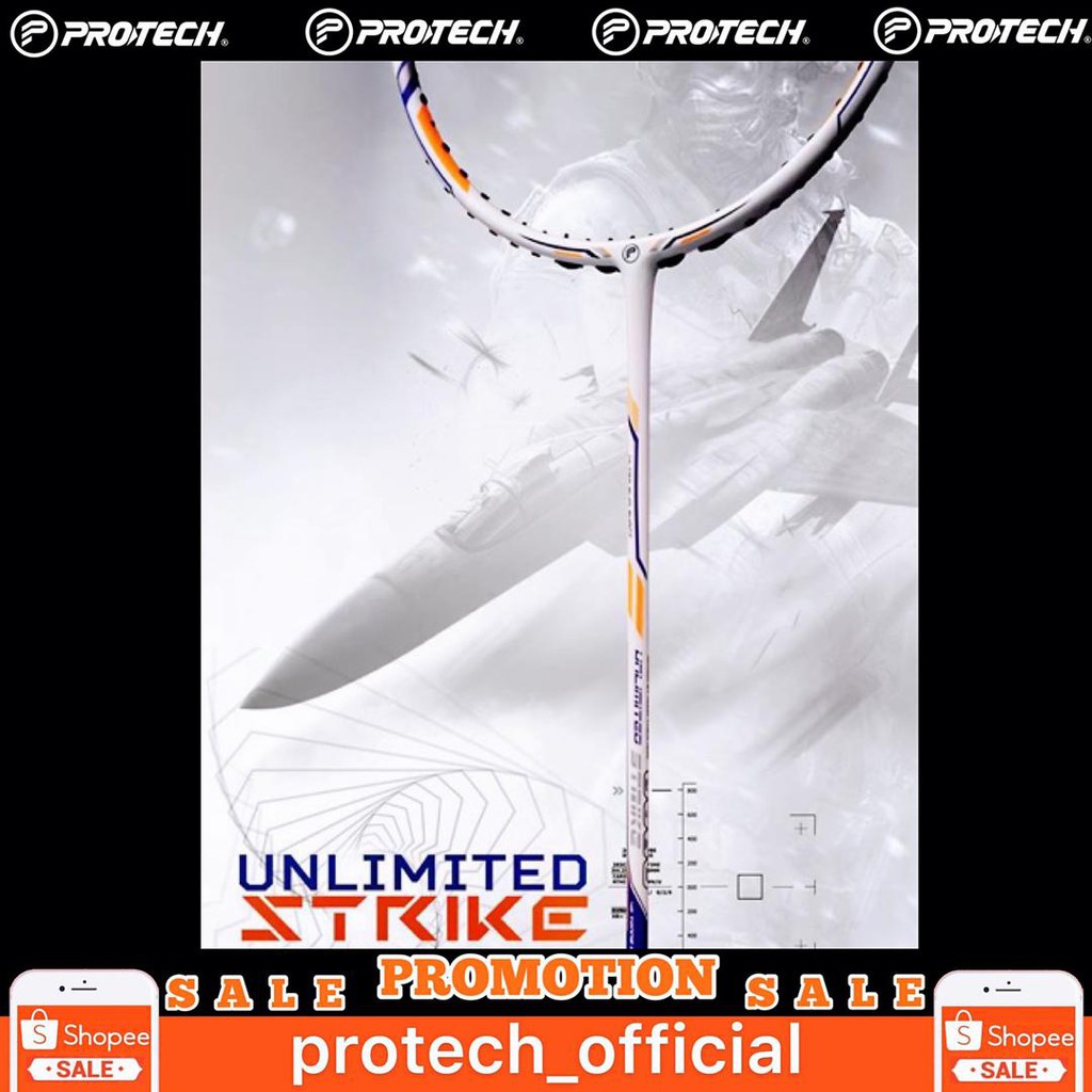 PROTECH UNLIMITED STRIKE RACKET RACQUET (FREE GRIP + FREE STRING ...
