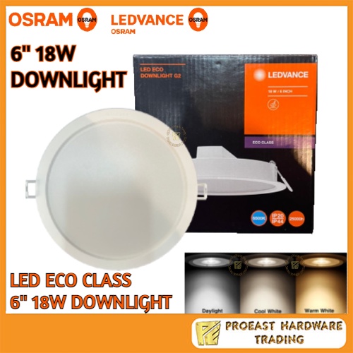 6'' 18W OSRAM Ledvance ECO CLASS Downlight (DAYLIGHT) / (COOL WHITE ...