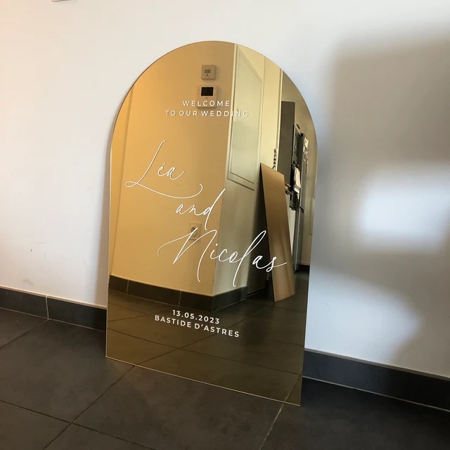 [WITH STAND!] A1 Size Big Curve round Arch shape Acrylic Wedding ...