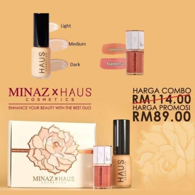 🔥💐BEST COMBO!!💐🔥MINAZ X HAUS COSMETICS - Foundation + Lipcream (Janeela ...