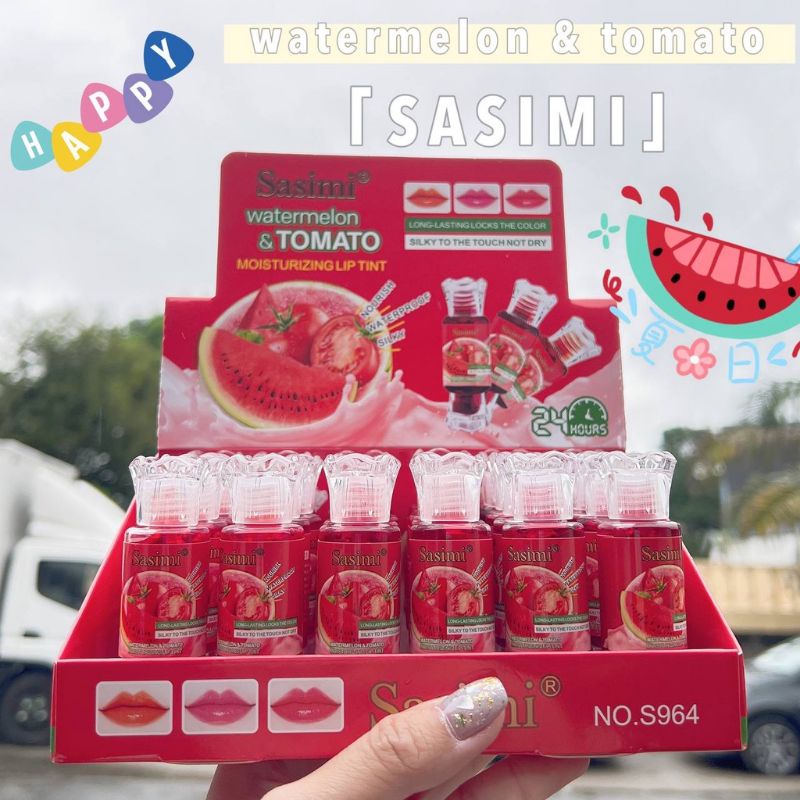 SASIMI Watermelon & Tomato Moisturizing Lip Tint (1pcs) | Shopee Malaysia