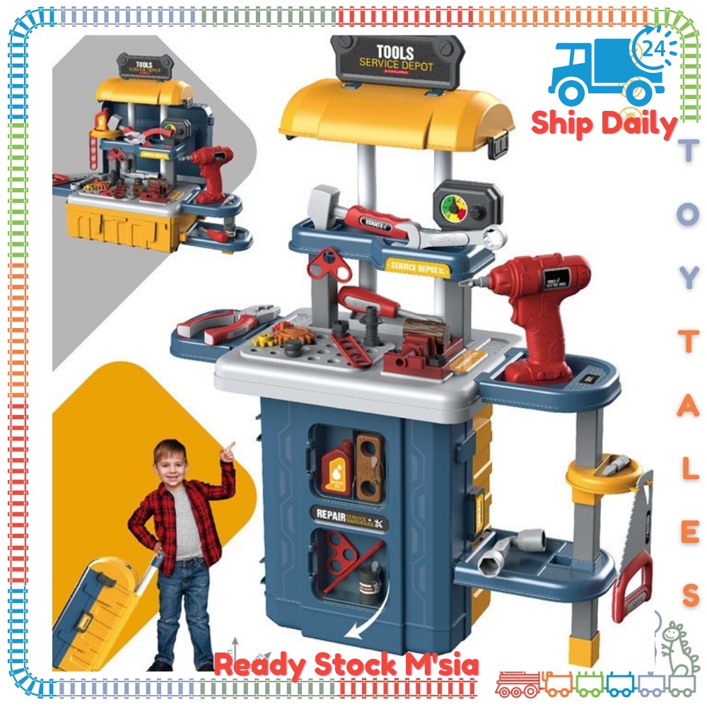 Big Pretend Play Set for Boys [75cm- Mechanic Suitcase & Electric Drill ...