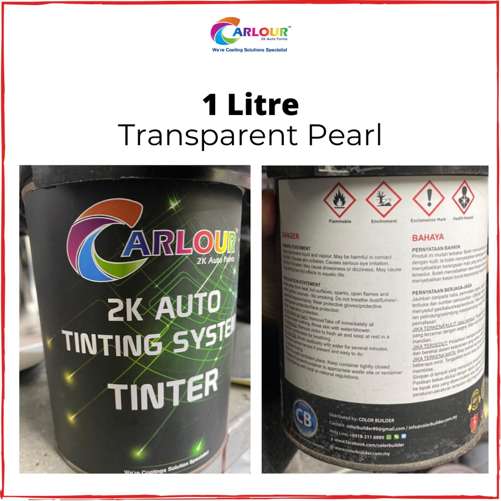 2K Auto Paint Pearl 色母 Tinter (1 Liter ) CARLOUR DIY | Shopee Malaysia