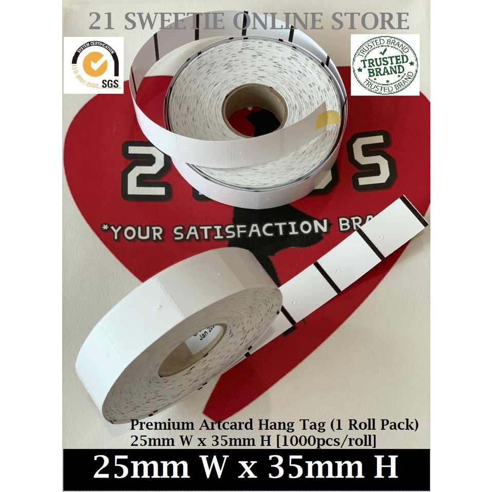 Blank Price Hang Tag 25mm x 35mm Barcode Label Printing Artcard 25x35 ...