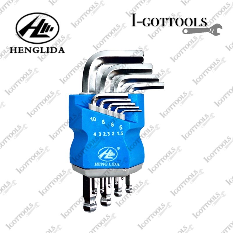 9 pcs Allen Key Set Short Arm Allen Key Set Short L-Shape Hex Durable ...