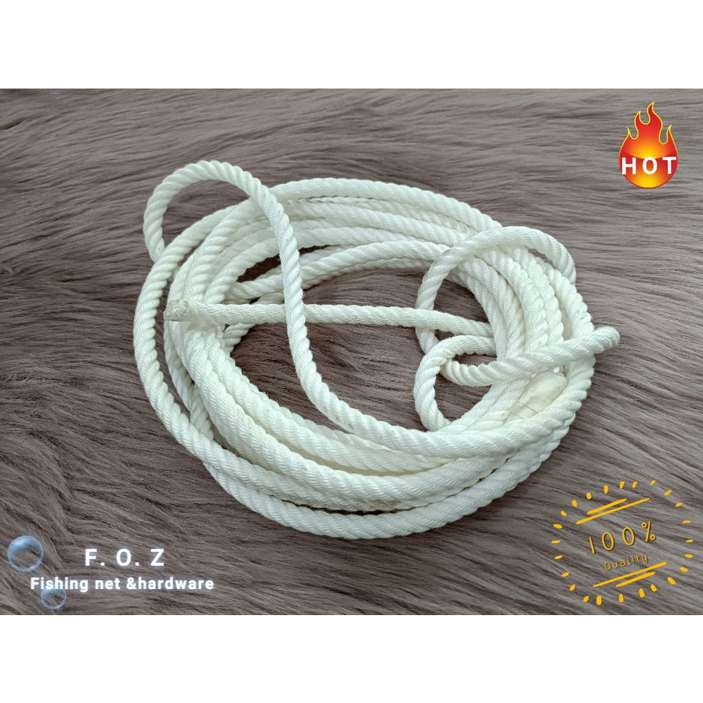 (CUT) 8mm x 5 meter Spun Pylene Rope | Superior Quality | Nylon ...