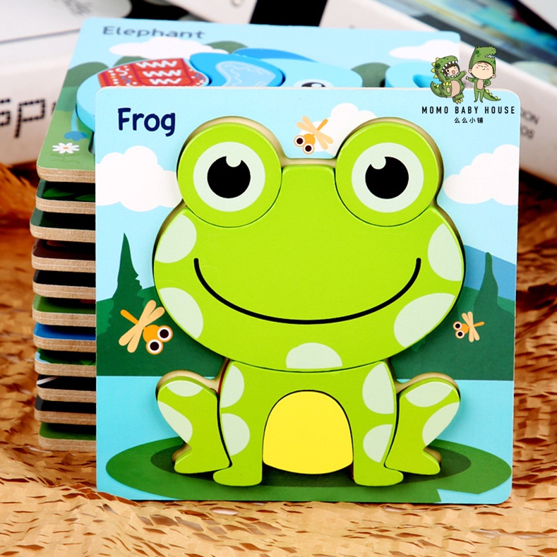 BB 3D Cartoon Wooden Puzzle Jigsaw Toddler Kids Early Education ...