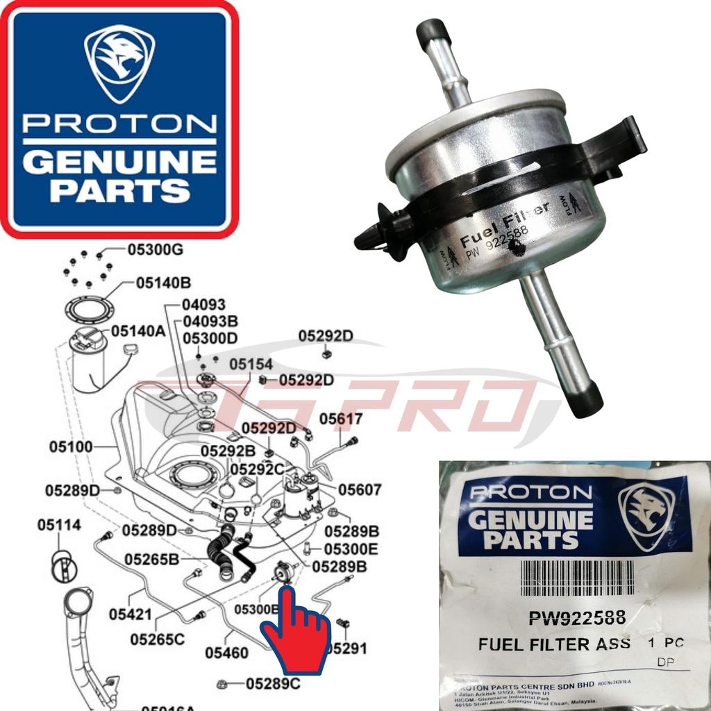 Proton Iriz New Persona VVT Genuine Fuel Petrol Filter PW922588 ...