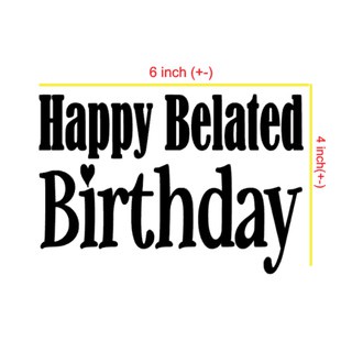 1 PCS Happy Belated Birthday Sticker for Bubble Balloon Size 18inch ...