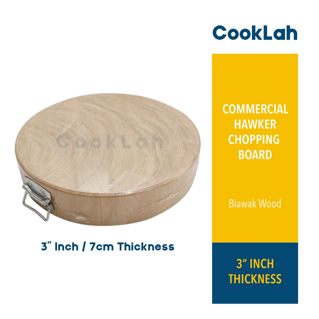 3 Inch Height Heavy Duty Natural Round Wood Cutting Chopping Board ...