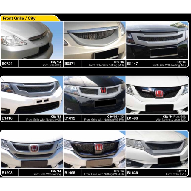 Honda city mugen rr Evo front grill grille 2004 2005 2006 2007 2008 ...
