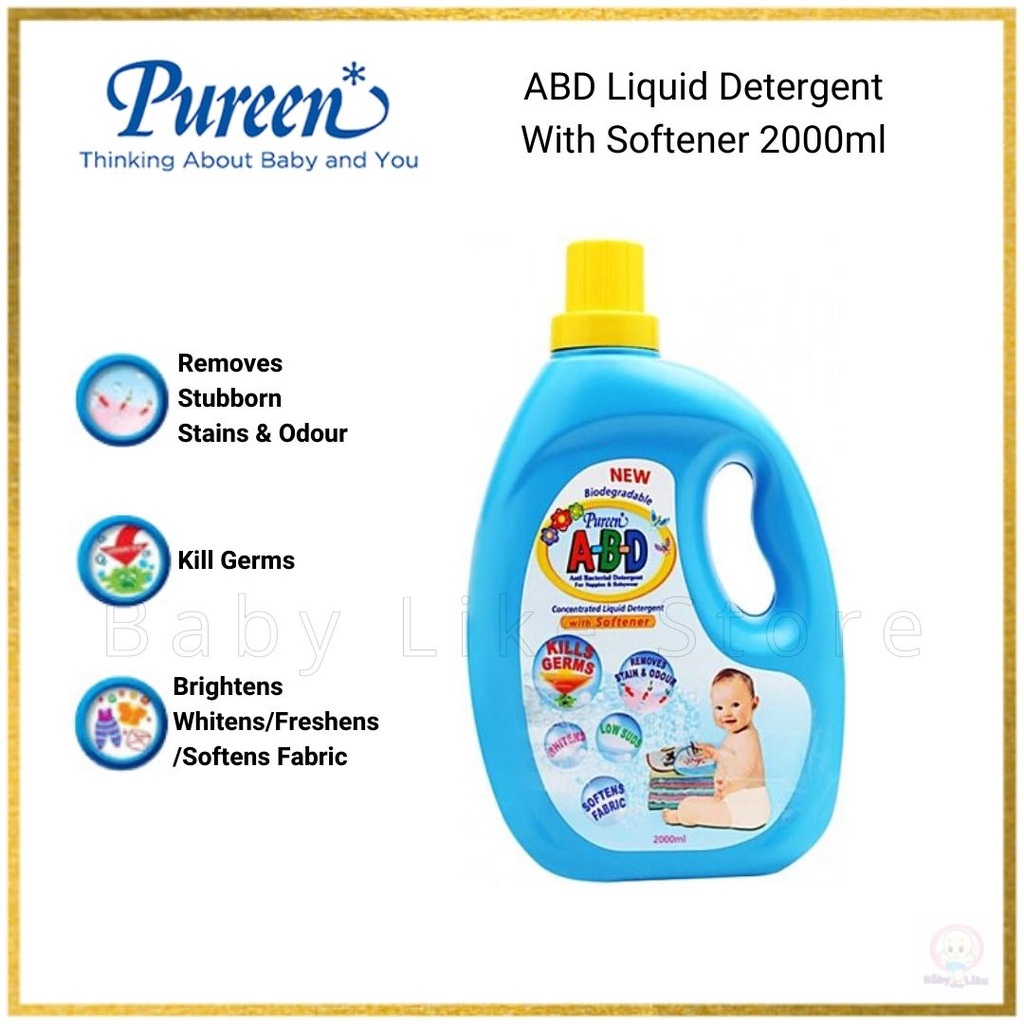 Pureen ABD Antibacterial Detergent with Softener 2000ml | Shopee Malaysia