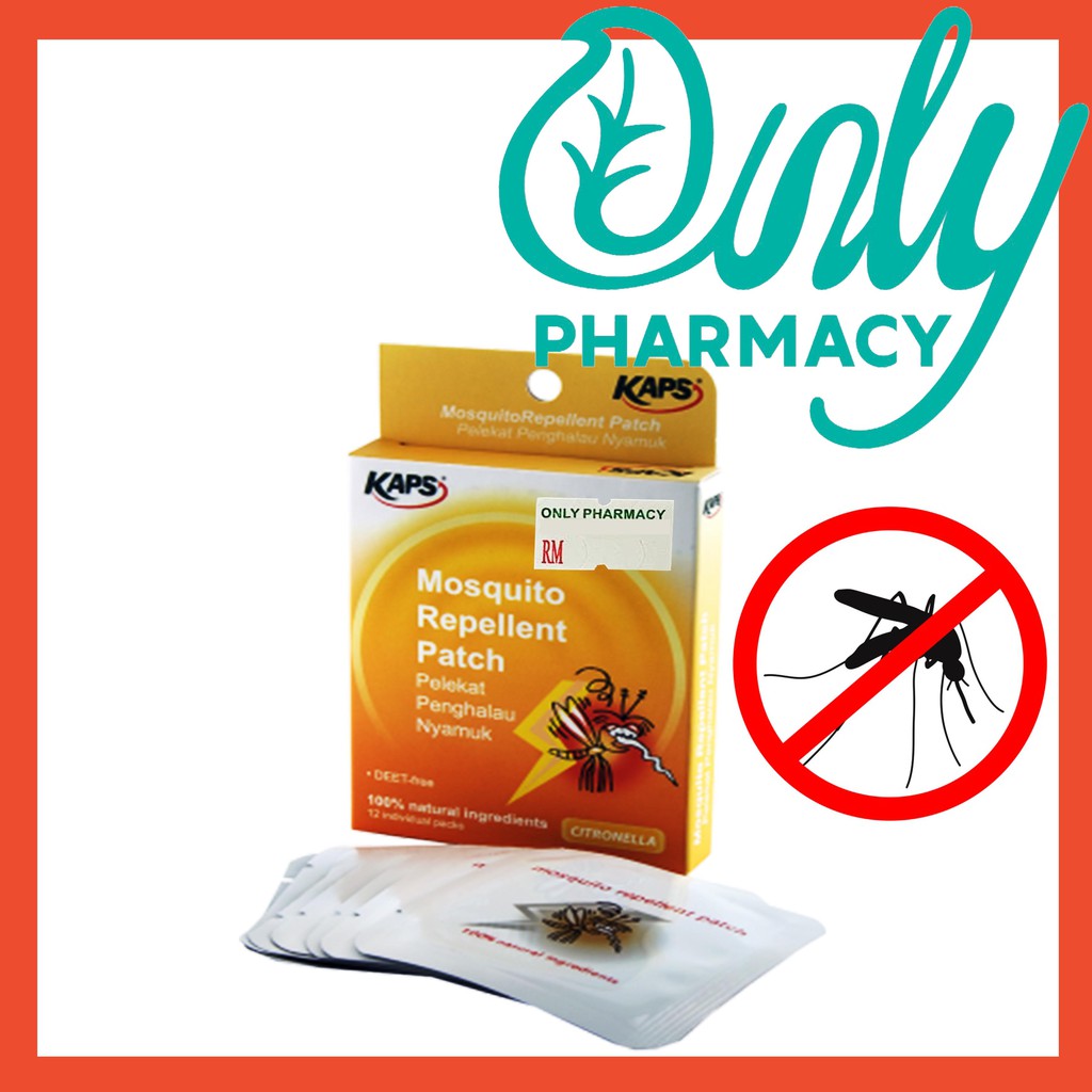 KAPS Mosquito Repellent Patch 12s (Citronella) | Shopee Malaysia