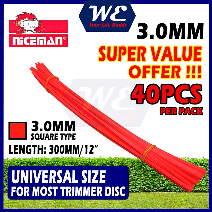 NICEMAN 3.0MM Tali Mesin Rumput / Brush Cutter Trimmer Grass Cutter ...