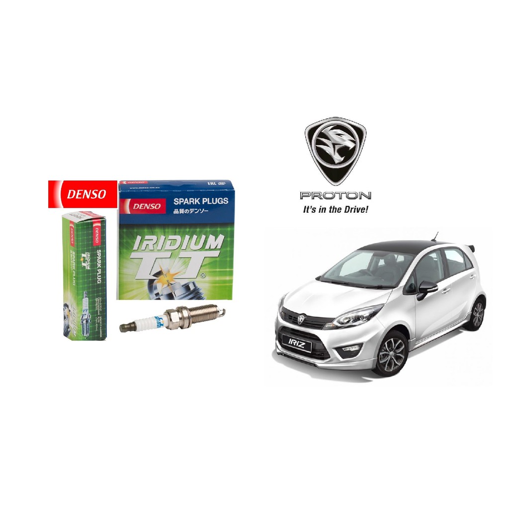 Proton Iriz & Persona VVT 100,000km Denso Iridium TT TwinTip Spark Plug ...