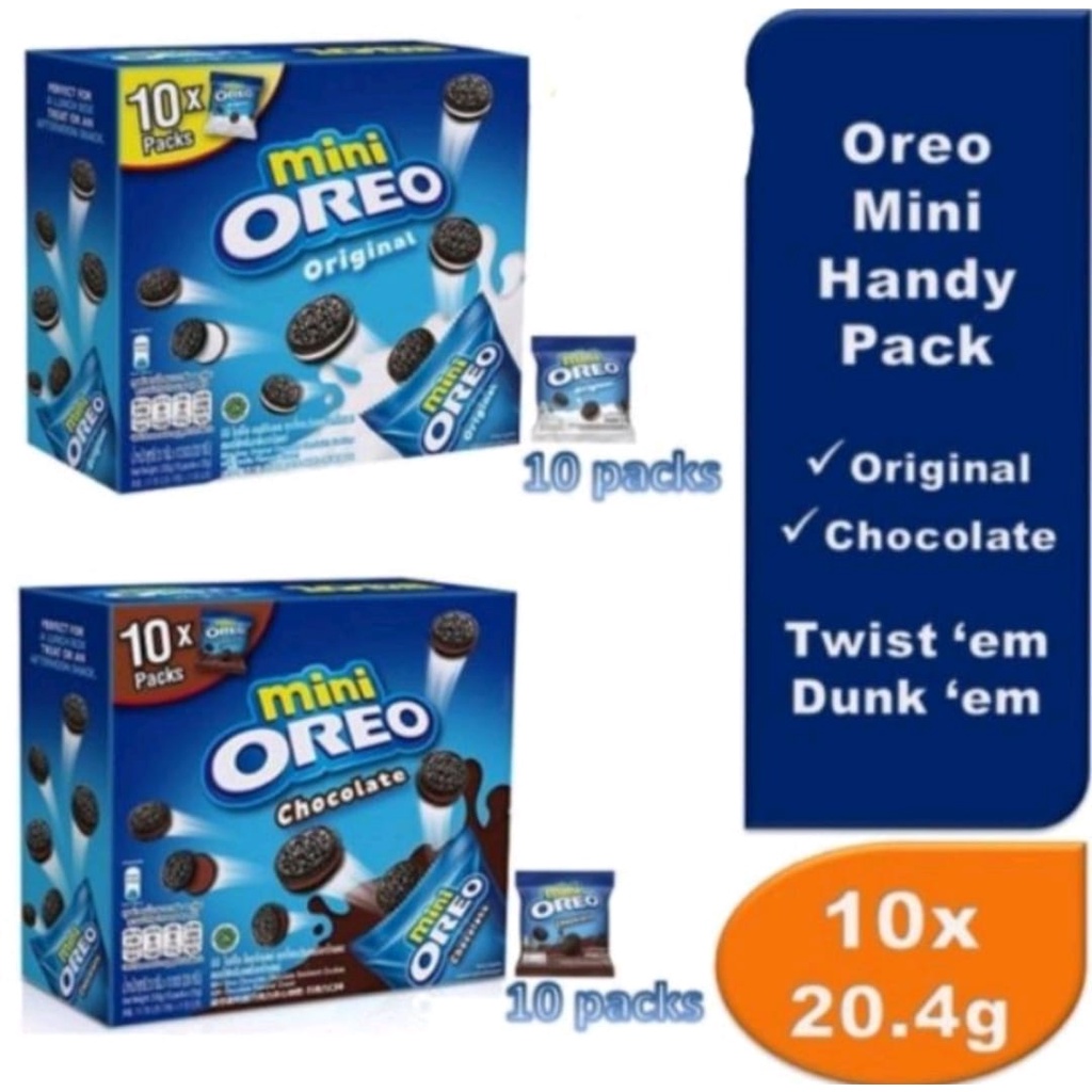 Mini Oreo Pack Original & Chocolate (10 x 20.4g) | Shopee Malaysia