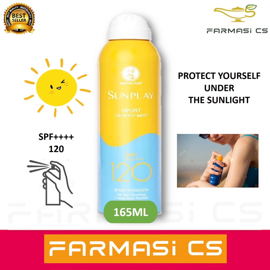 Mentholatum Sunplay Sport UV Body Mist SPF120 PA++++ 165ml EXP:08/2025 [SPF 120] | Shopee Malaysia