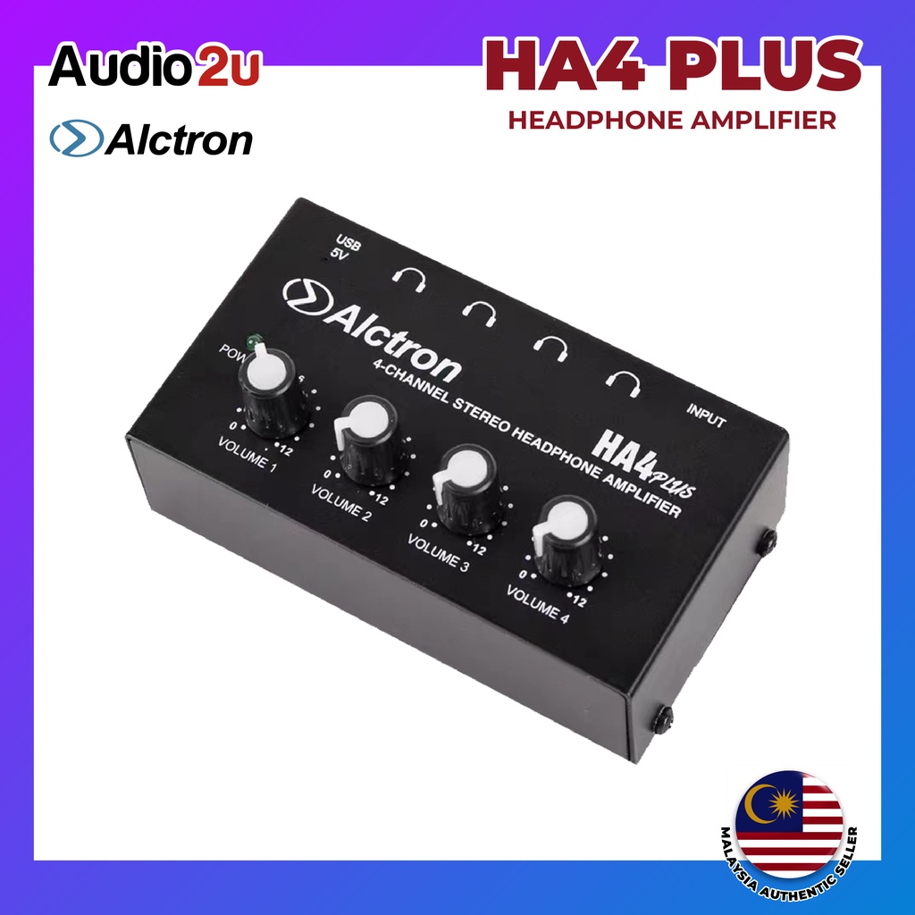 Alctron HA4 Plus 4-Channel Stereo Headphone Amplifier | Shopee Malaysia