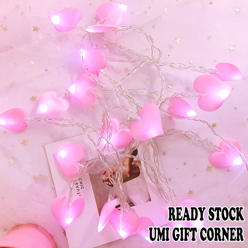 Lampu LED Love Love Shape Bouquet Night Light Small Lantern Decoration ...