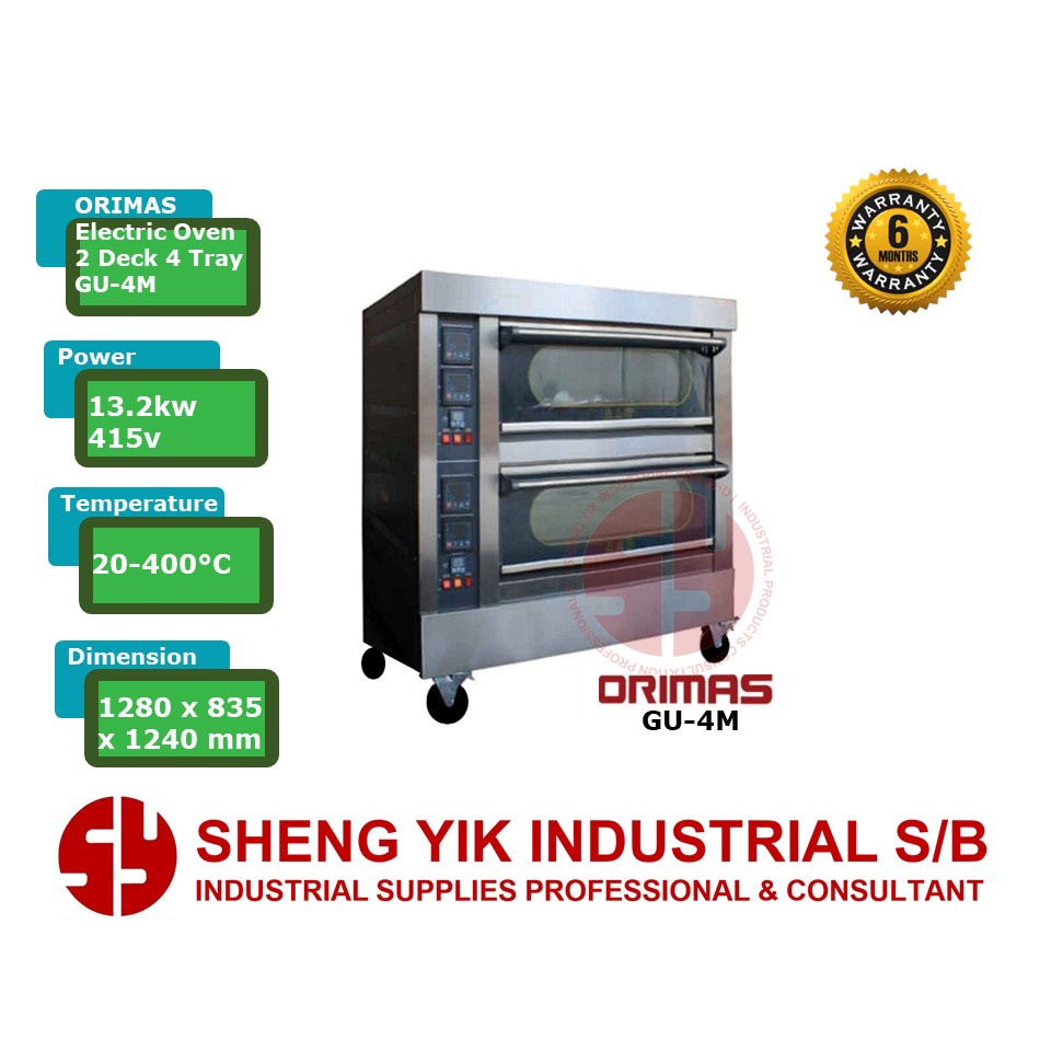 SYI ORIMAS Electric Oven 2 Deck 4 Tray GU-4M | Shopee Malaysia