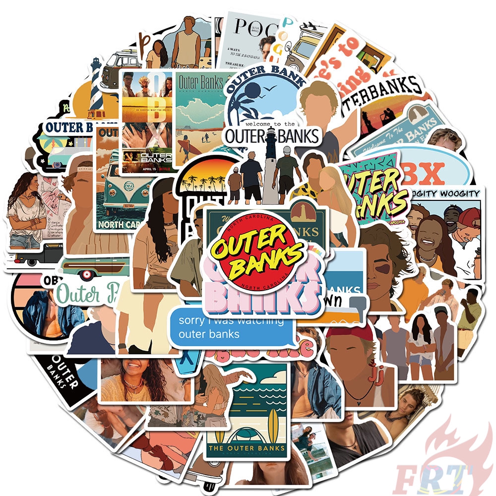 100Pcs/Set Outer Banks Stickers DIY Fashion Waterproof Doodle Decals ...