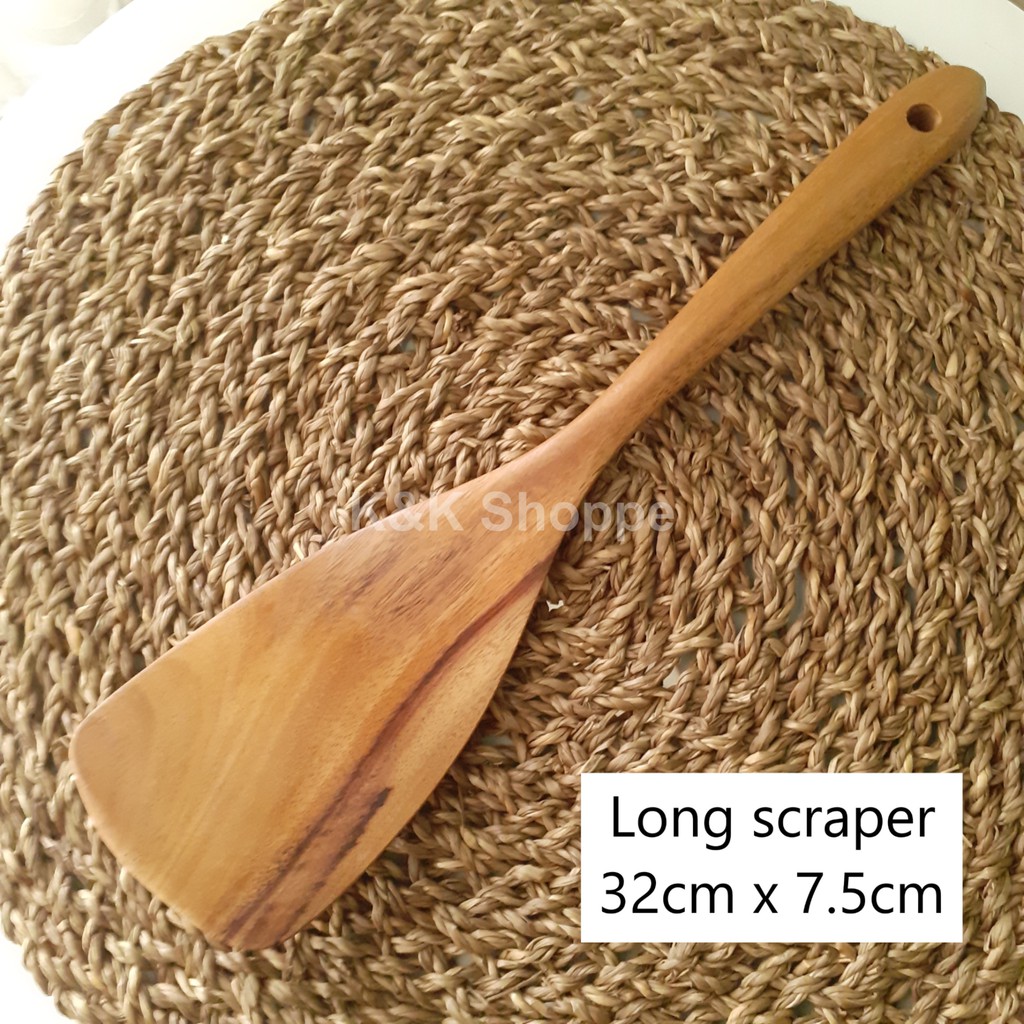 Senduk Kayu Jati Premium Solid Teak Wood Cooking Utensils | Shopee Malaysia