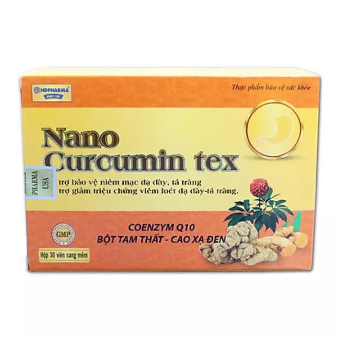 Nano Curcumin Tex Tam That Xa Den turmeric tablets reduce stomach ulcers, duodenal ulcers, and ...