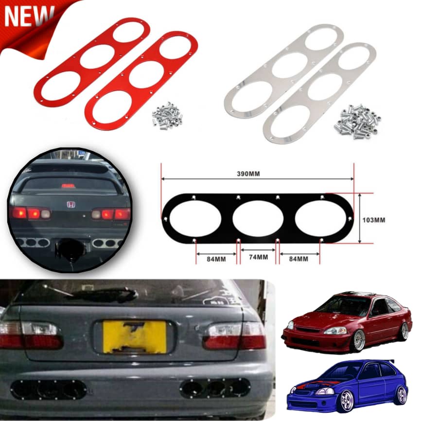 🔥NEW ARRIVAL🔥2PCS Aluminium Alloy Car Rear Bumper Race Air Diversion ...