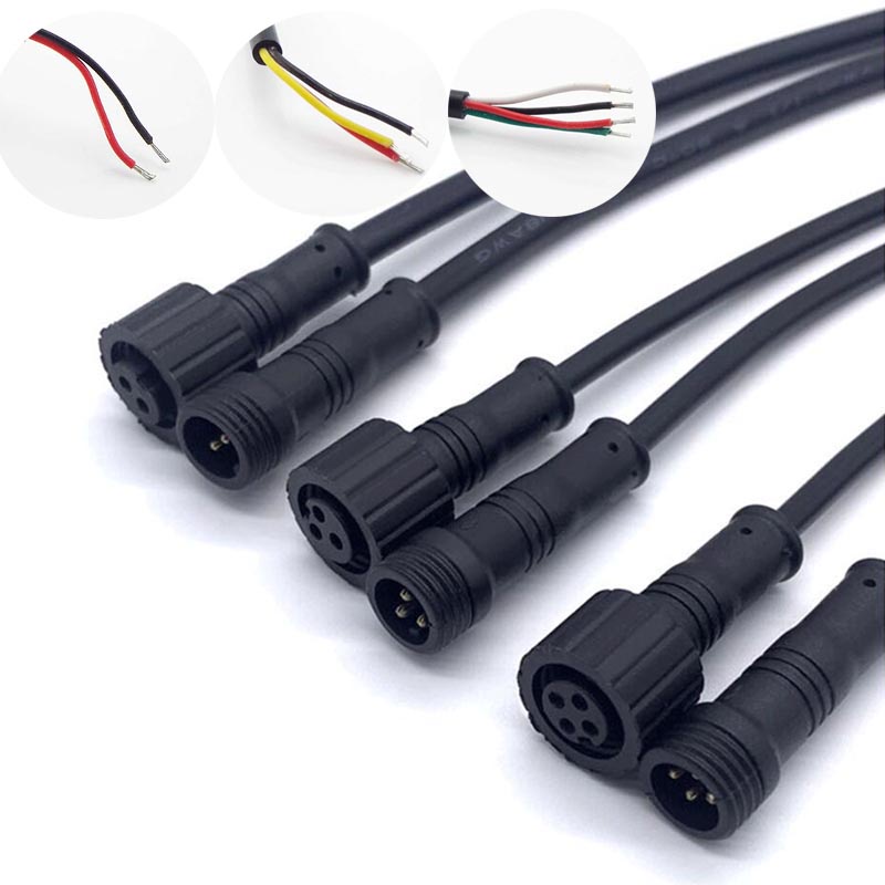 2Pin 3Pin 4Pin IP65 DC Connector Cable Waterproof wire Plug for LED ...