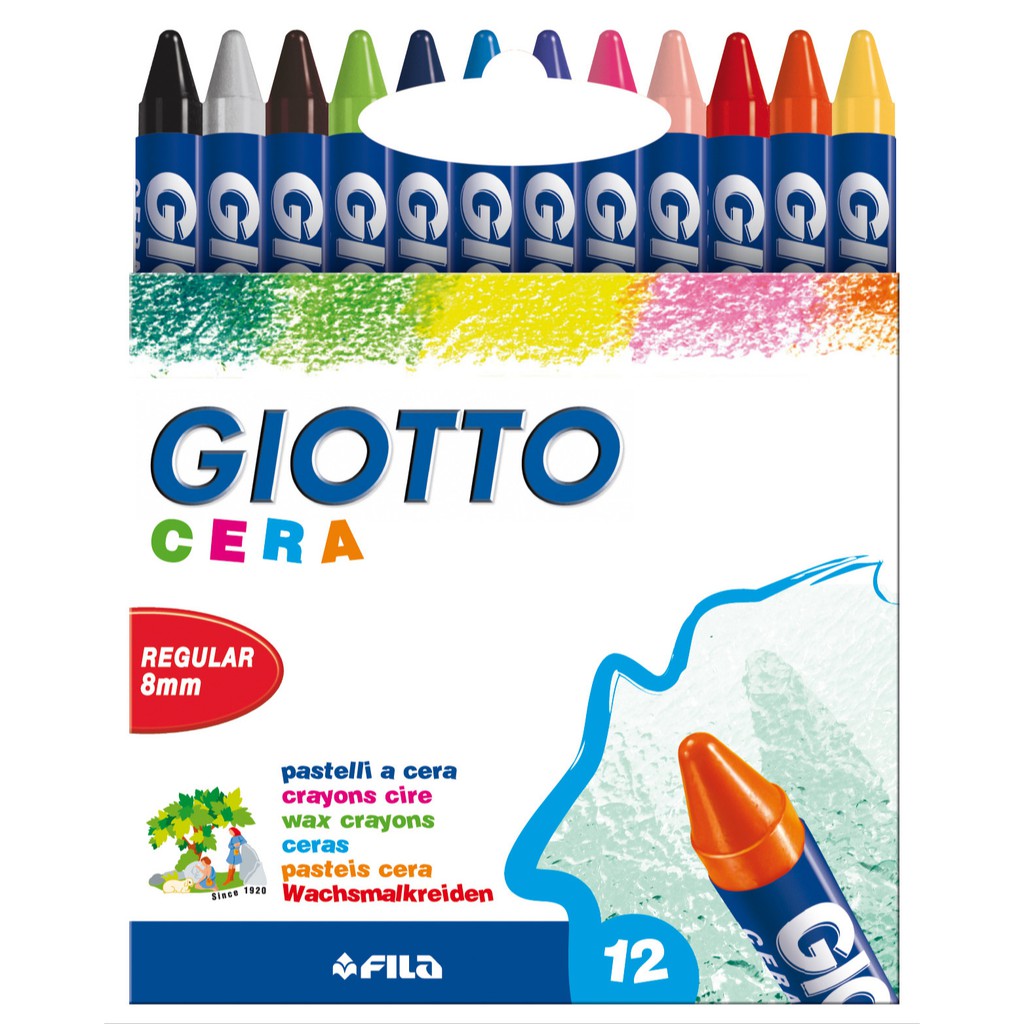 Giotto Wax Crayons Cera 12 Colors - Bundle of 10 Packs | Shopee Malaysia