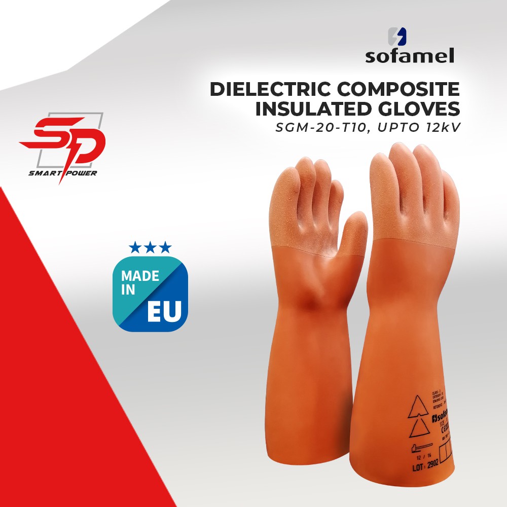 ELECTRICAL INSULATION GLOVES SOFAMEL DIELECTRIC COMPOSITE INSULATED ...
