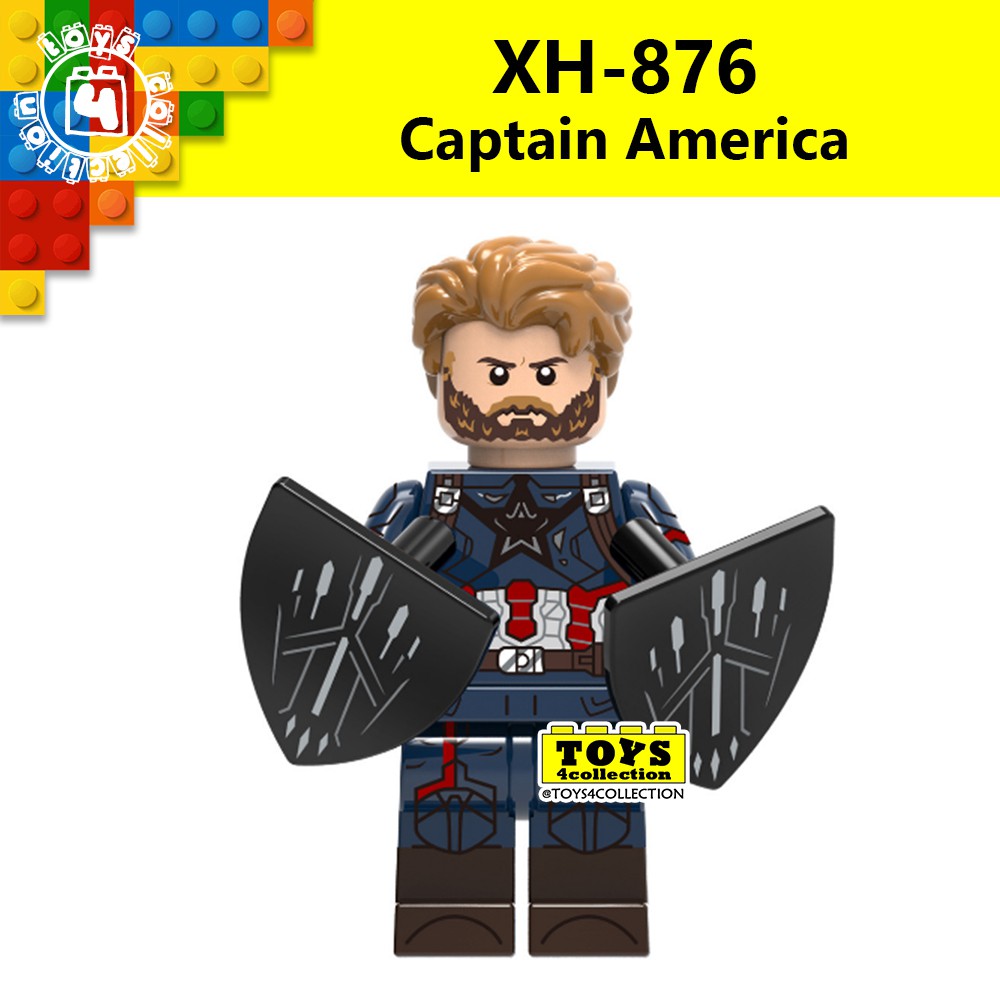 XINH 876 Avengers Captain America Minifigures Block Compatible Blocks ...