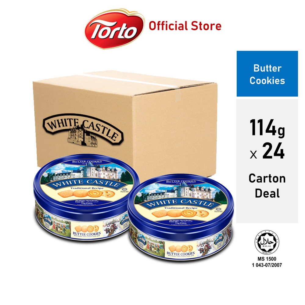 White Castle Butter Cookies Carton Deal (x 24 tins) - Perfect for Wedding Door Gift | Shopee ...