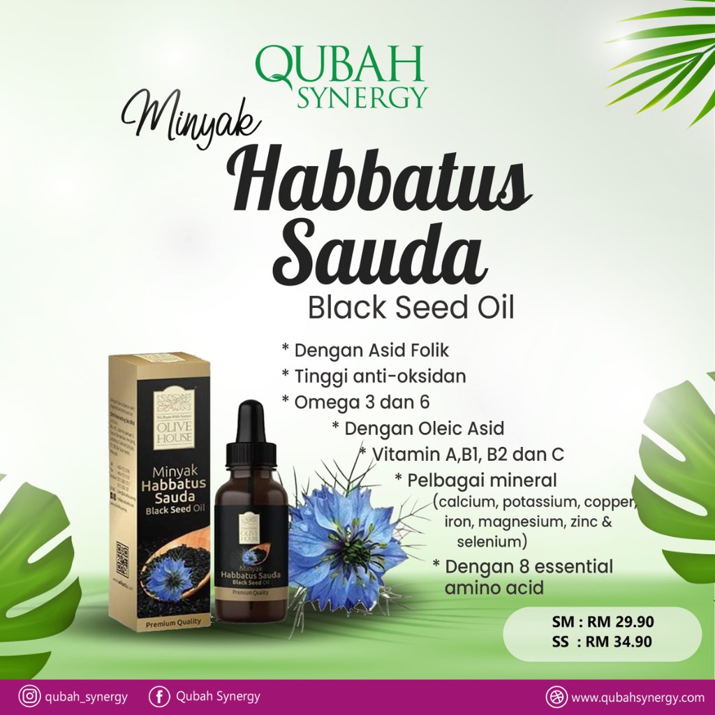 Qubah Synergy Habbah Sawda Rawatan Resdung saraf pernafasan sistem ...