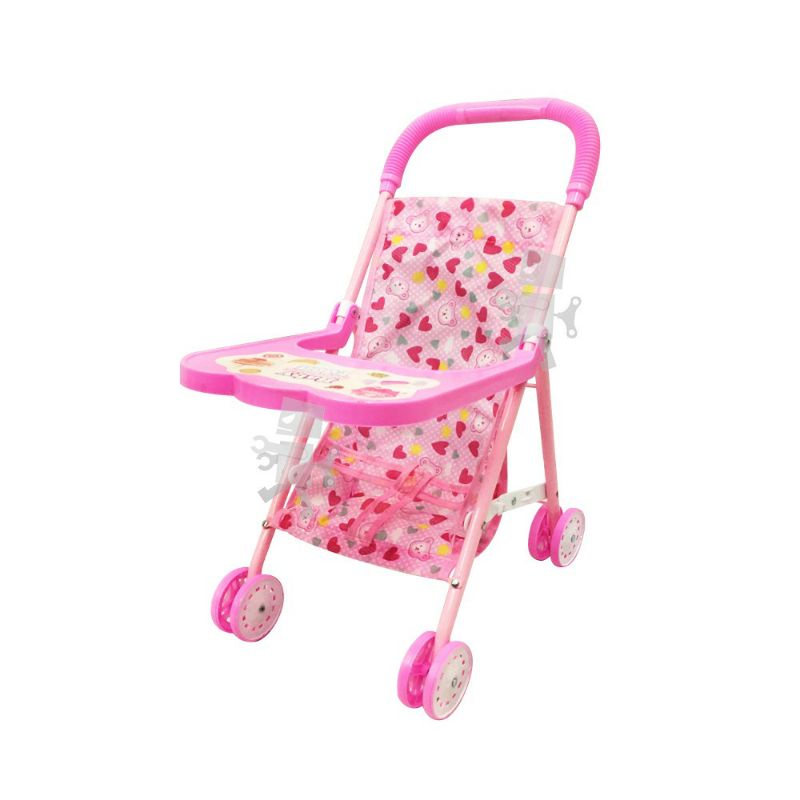Cute Baby Doll Stroller Foldable Pram Push Cart for Kids Toys for Girls ...