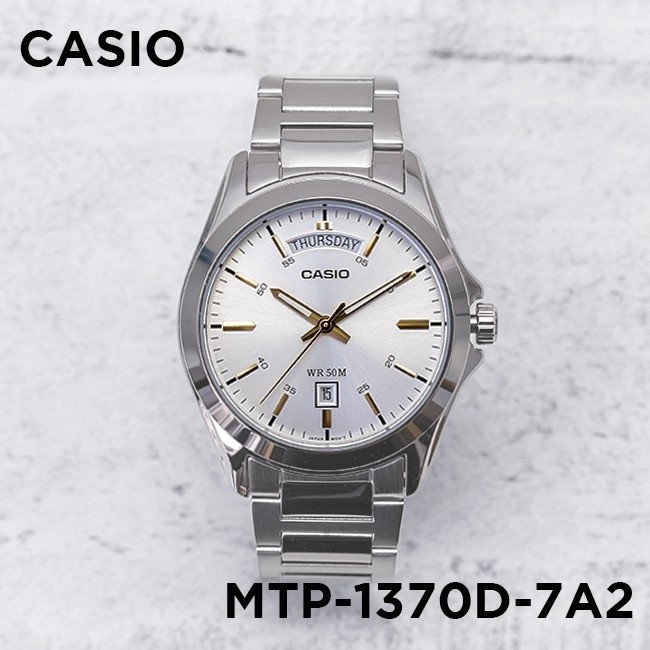 Casio Mtp 1370d 7a2 Standard Analog Stainless Steel Bracelet Mens Dress Watch Shopee Malaysia