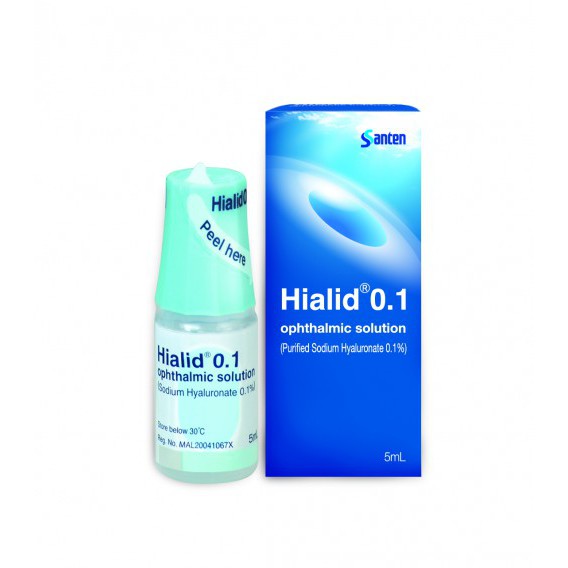EXP 2/2026 5ML HIALID 0.1 OPHTHALMIC SOLUTION EYE DROP PURIFIED SODIUM ...