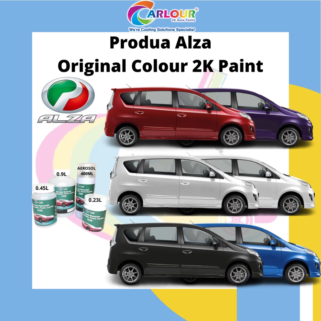 Perodua Alza Glittering Silver&Electric Blue Original Color 2K Paint ...