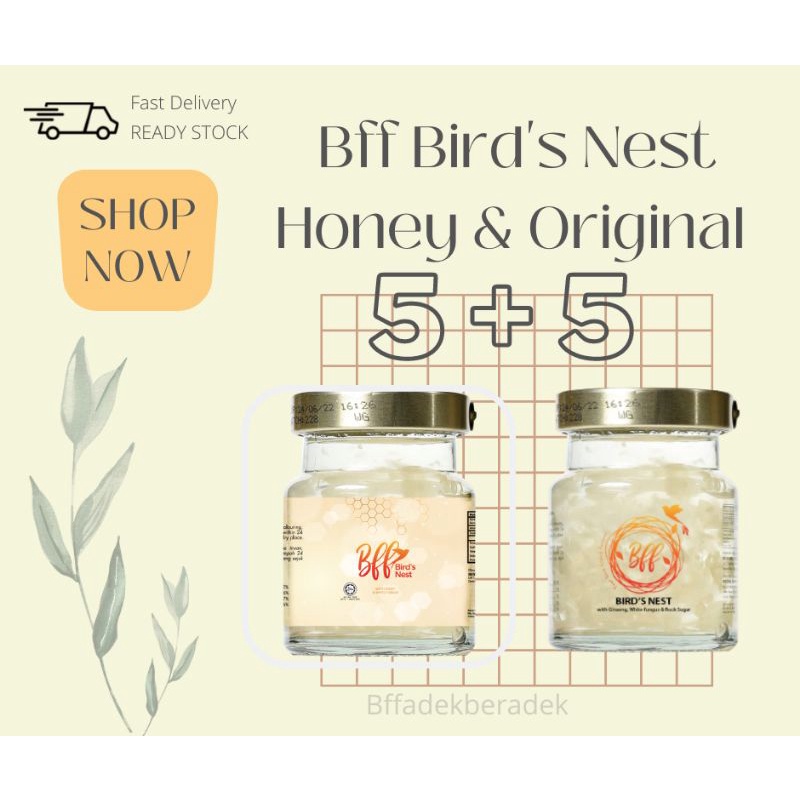 Air Sarang Burung BFF BIRD'S NEST Mix 5 Botol BFF Honey + 5 Botol BFF Original | Shopee Malaysia