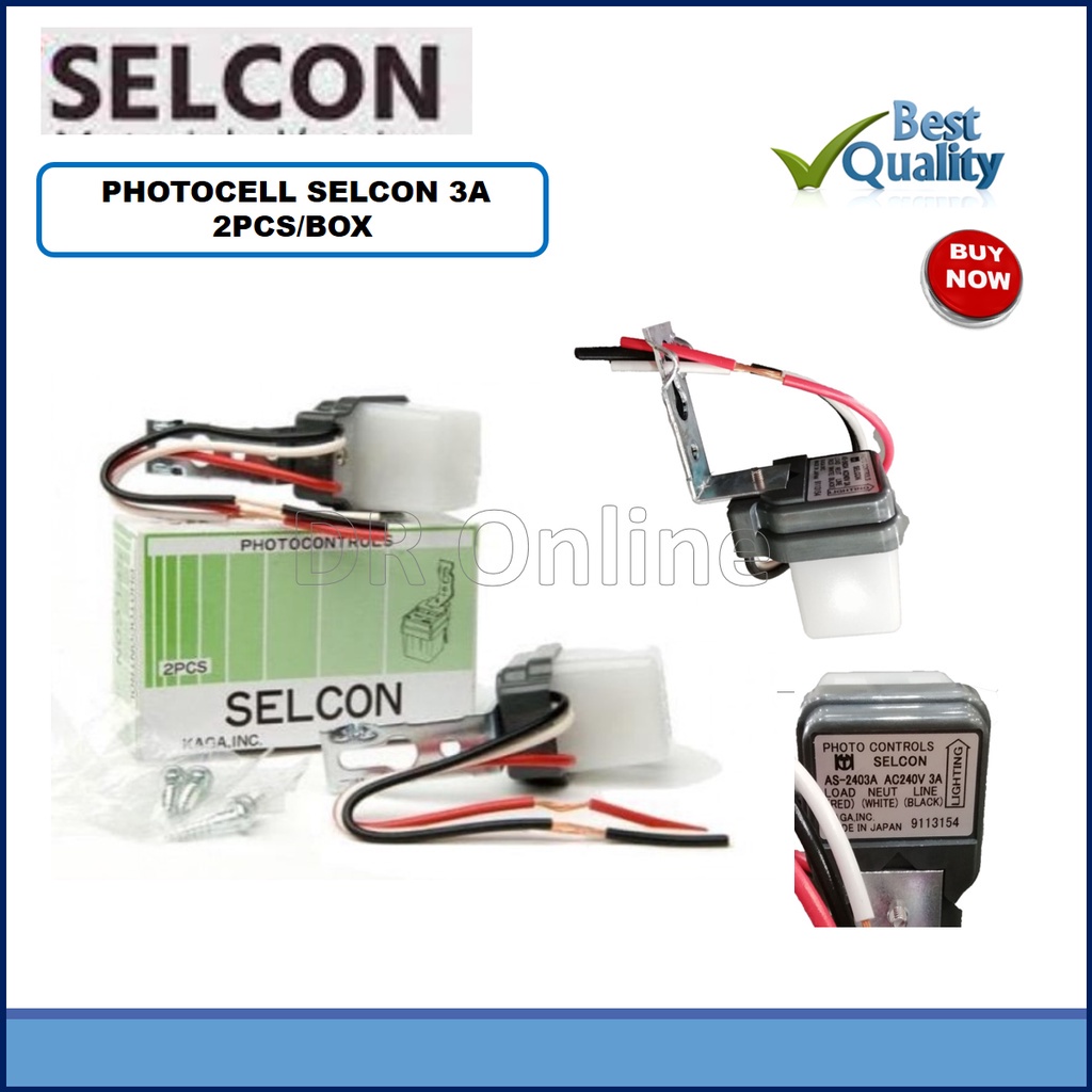SELCON Sensor Photocell Switch Lighting 3A / 6A / 10A Daylight Switch ...